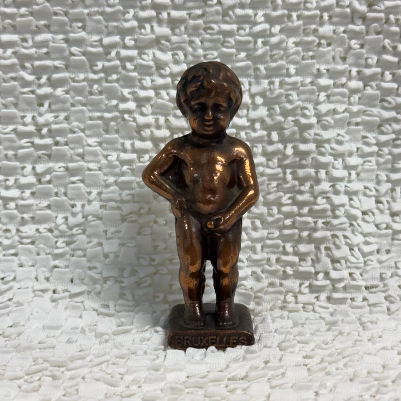 Vintage Bronze 'Manneka Pis' Collectible Sculpture - Belgium Souvenir(s)