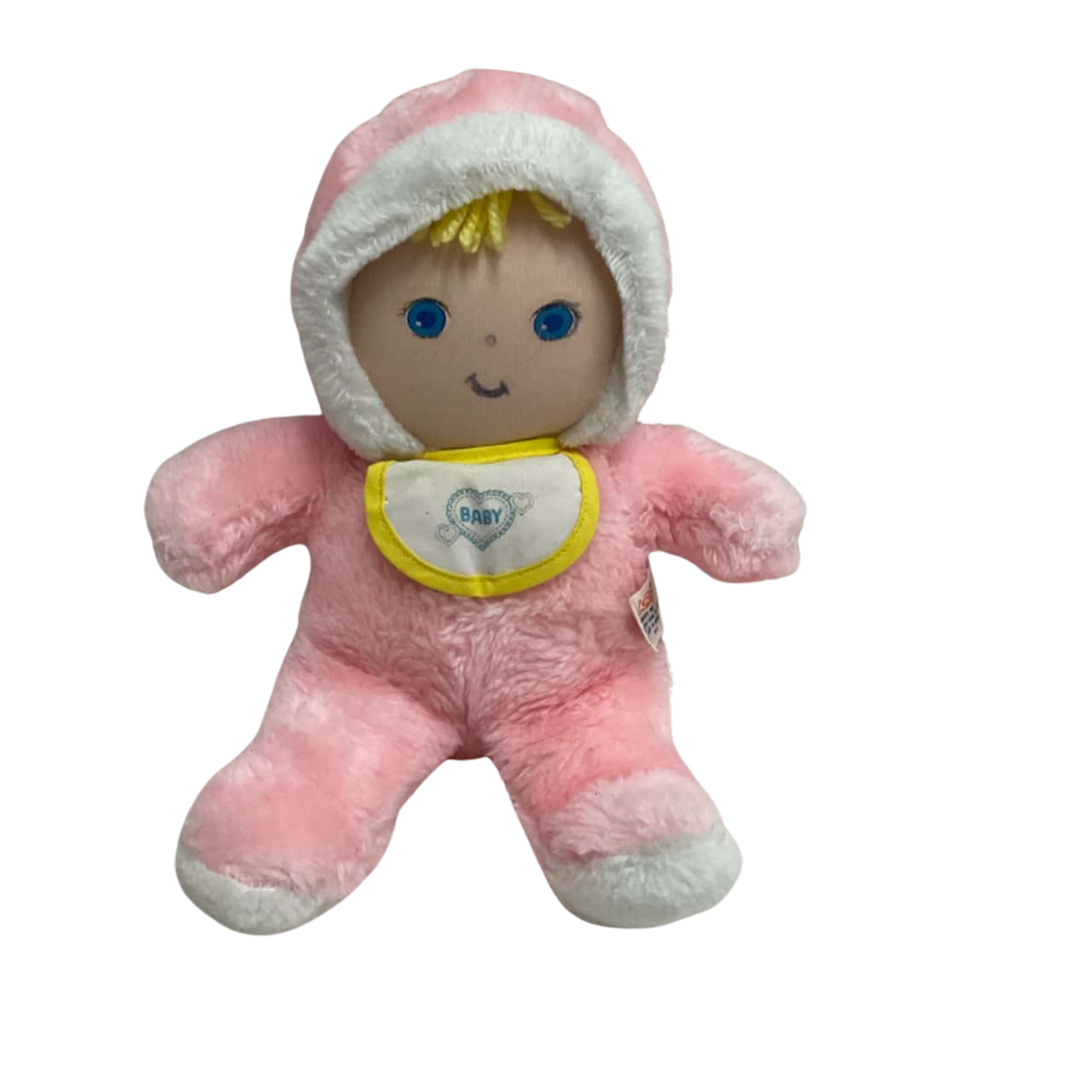 Vintage 1982 AmToy Plush Doll Baby Wind Up 180x220