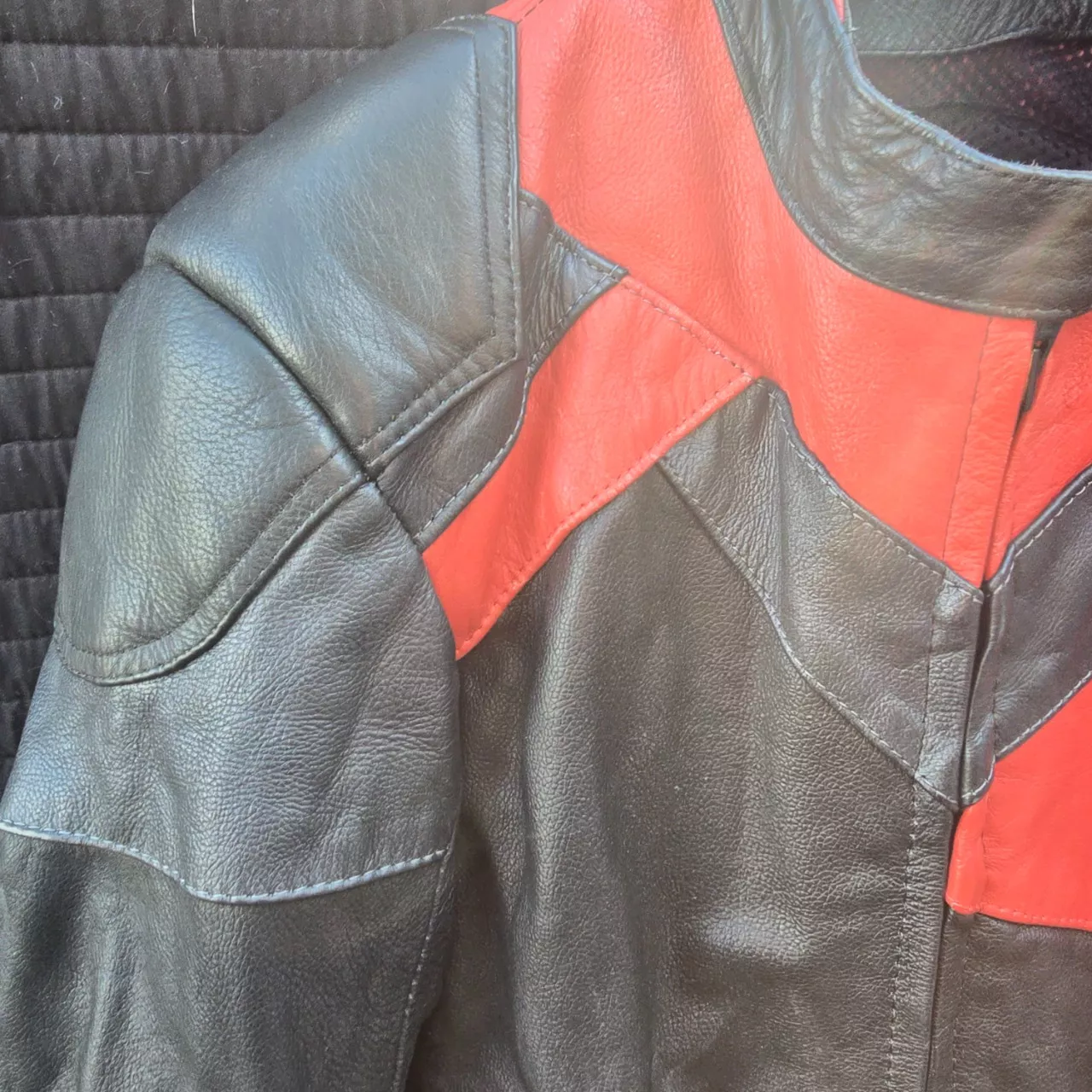 Womens Size 12 Biker Jacket Black / Red - Used Very Good | Salvos Stores