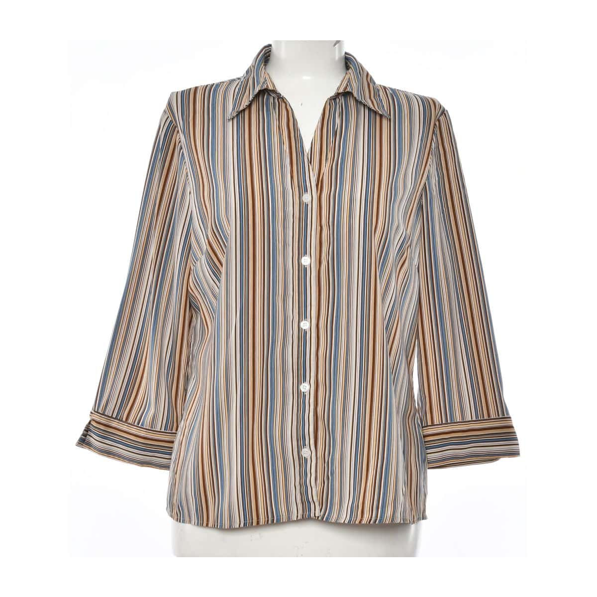 Elementz Womens Size XL Stripe Long Sleeve Shirt Multicoloured(s)