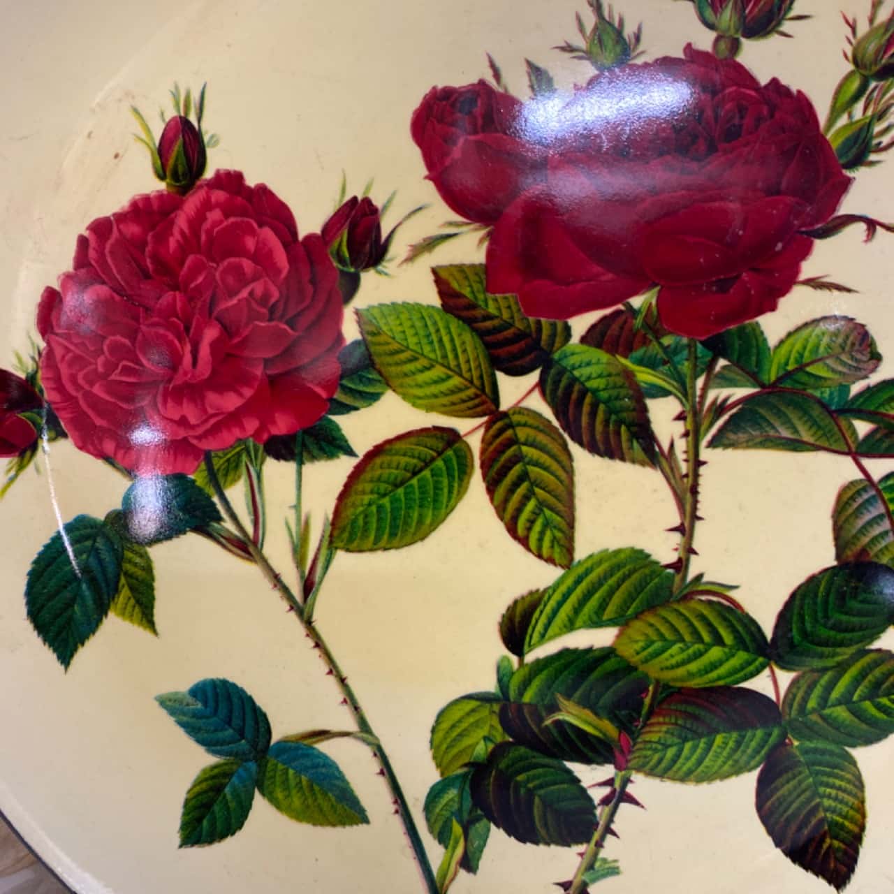 Serving plate - Red Rose Design