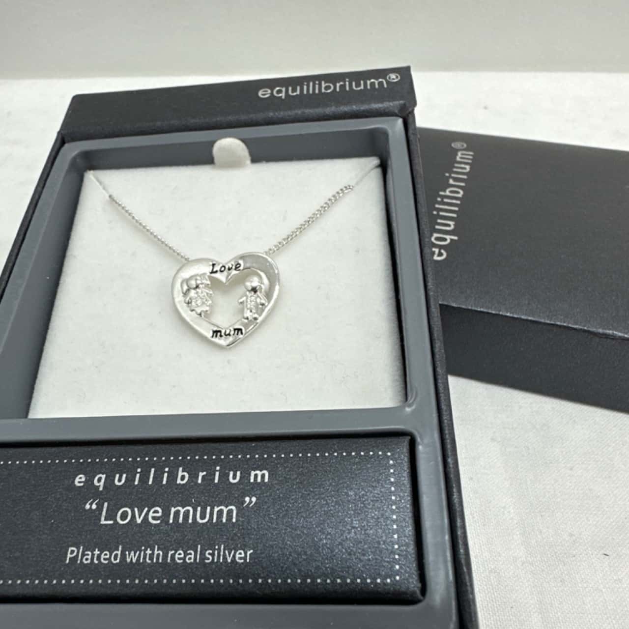 NEW! Equilibrium “Love Mum” Silver Necklace