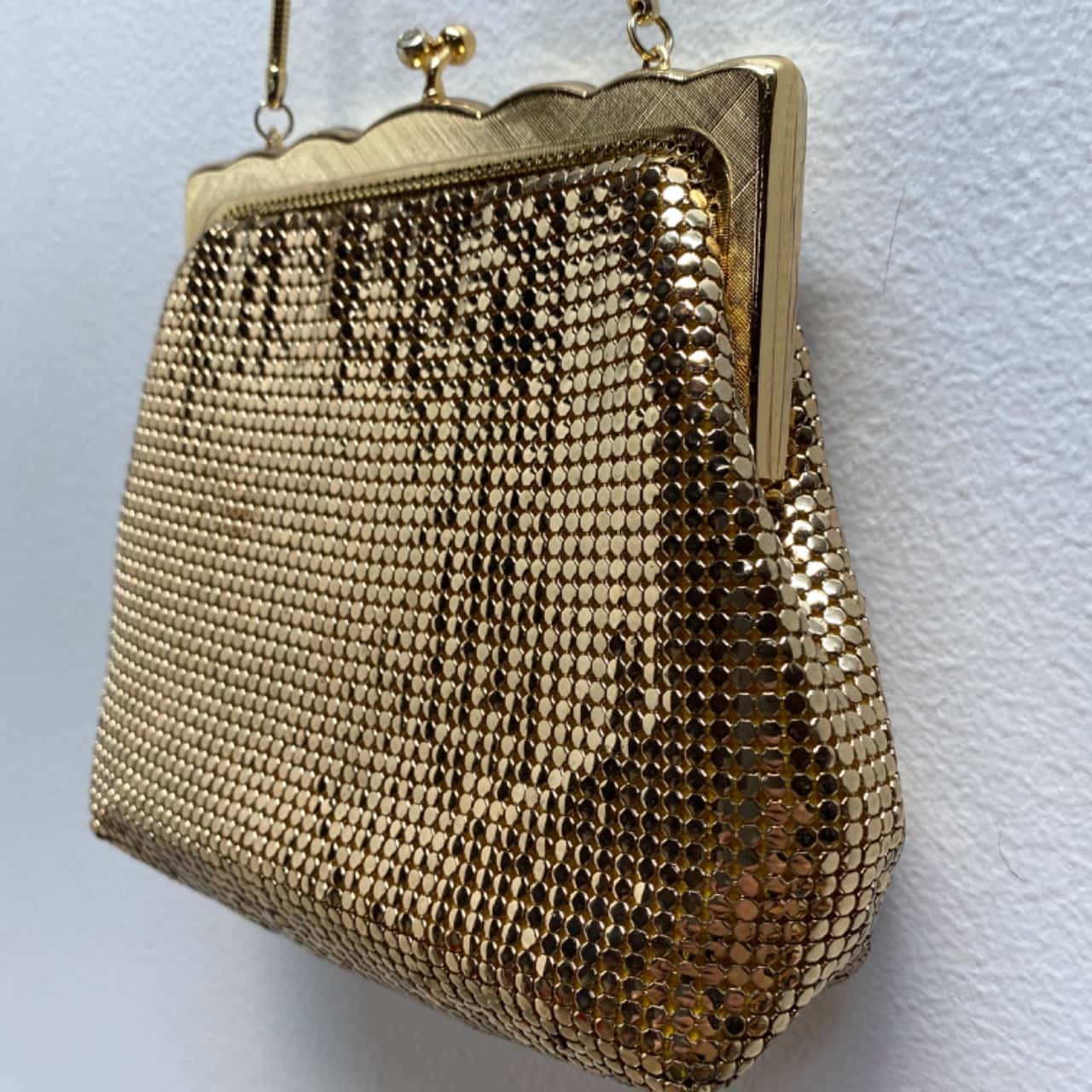 Glomesh Womens Gold Handbag