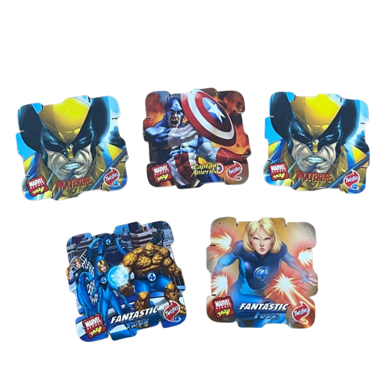 2005 Twisties Marvel Heroes Tazo Cards x5(s)