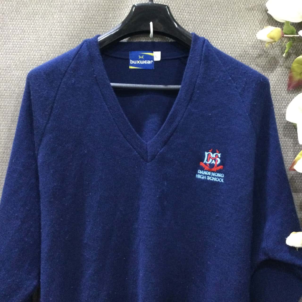 Buxwear Unisex Dandenong High School Jumper, Size 26, Navy Blue
