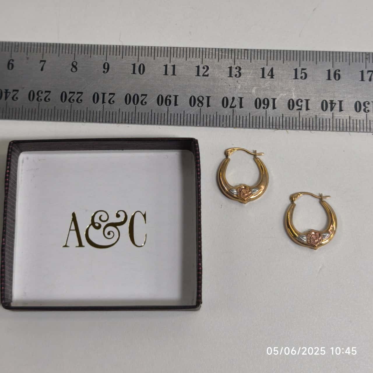 Angus & Coots Womens Gold Earrings Roses