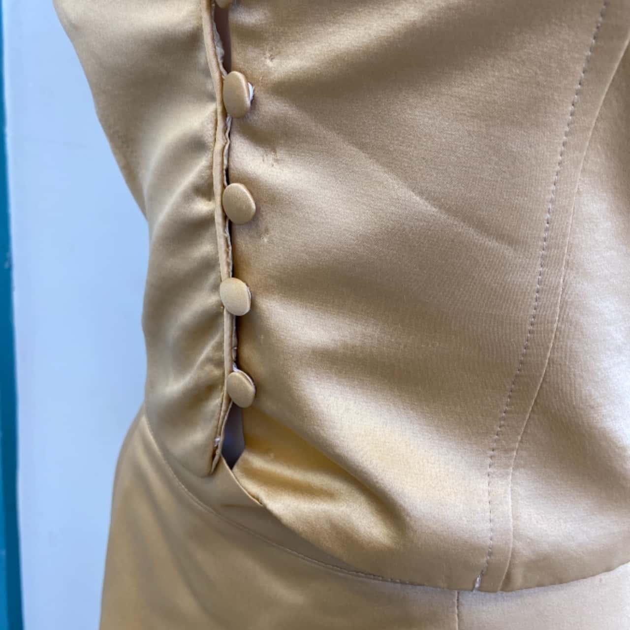 Robbie Cranfield 90s Corset Top + Full Length Skirt Size 10 / S Cream ...