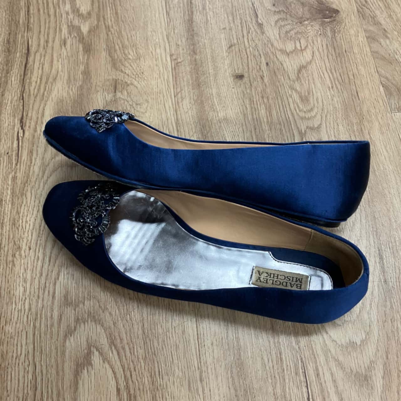 Bartley Mischka Sahara Navy Ballet Flats Size 10 (s)