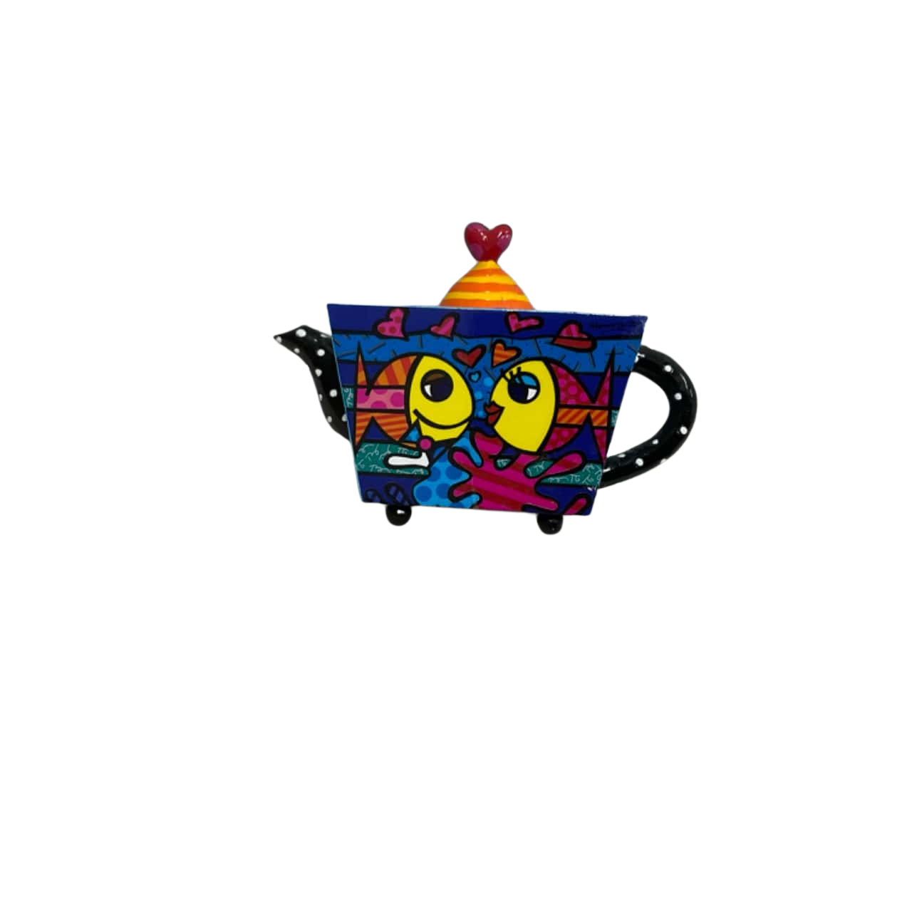 BRITTO MINI TEAPOT DESIGN FIGURINE: DEEPLY IN LOVE 7cm(s)