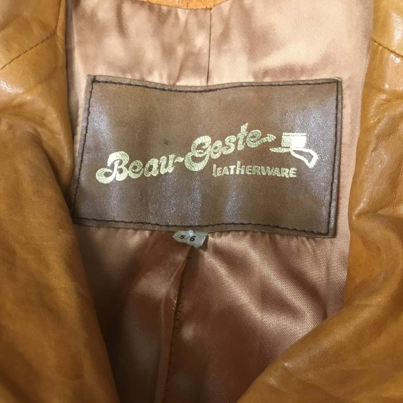 Vintage Beau Greste Leatherware Coat Size 5/6 (s)