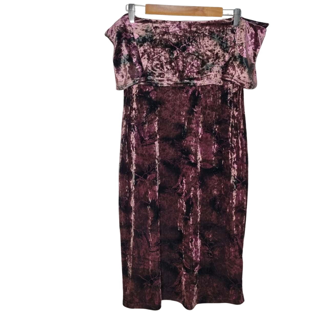 Motto Velvet Strapless Dress Size 16