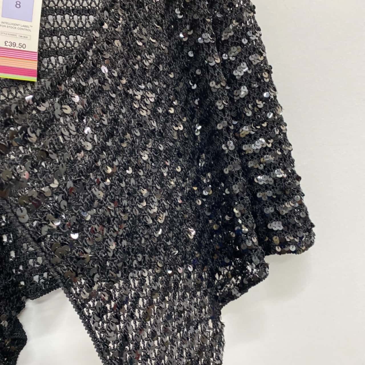 Marks & Spencer Womens Size 8 Pullover Black Sequins (s)