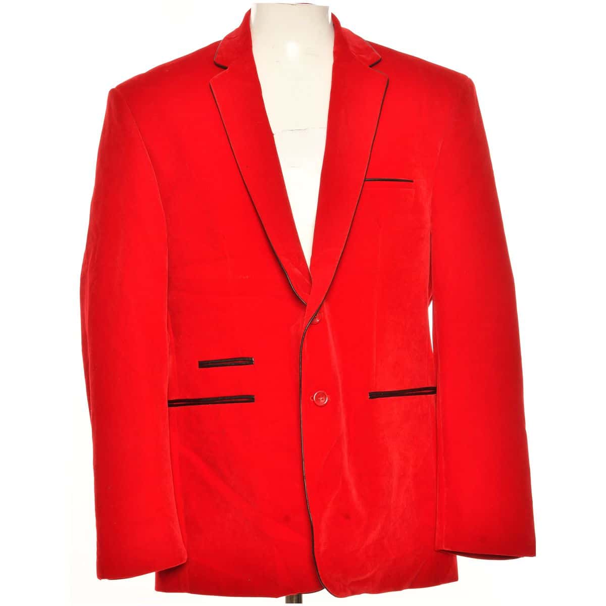 Vinci Womens Size L Two Button Red Velvet Blazer(s)