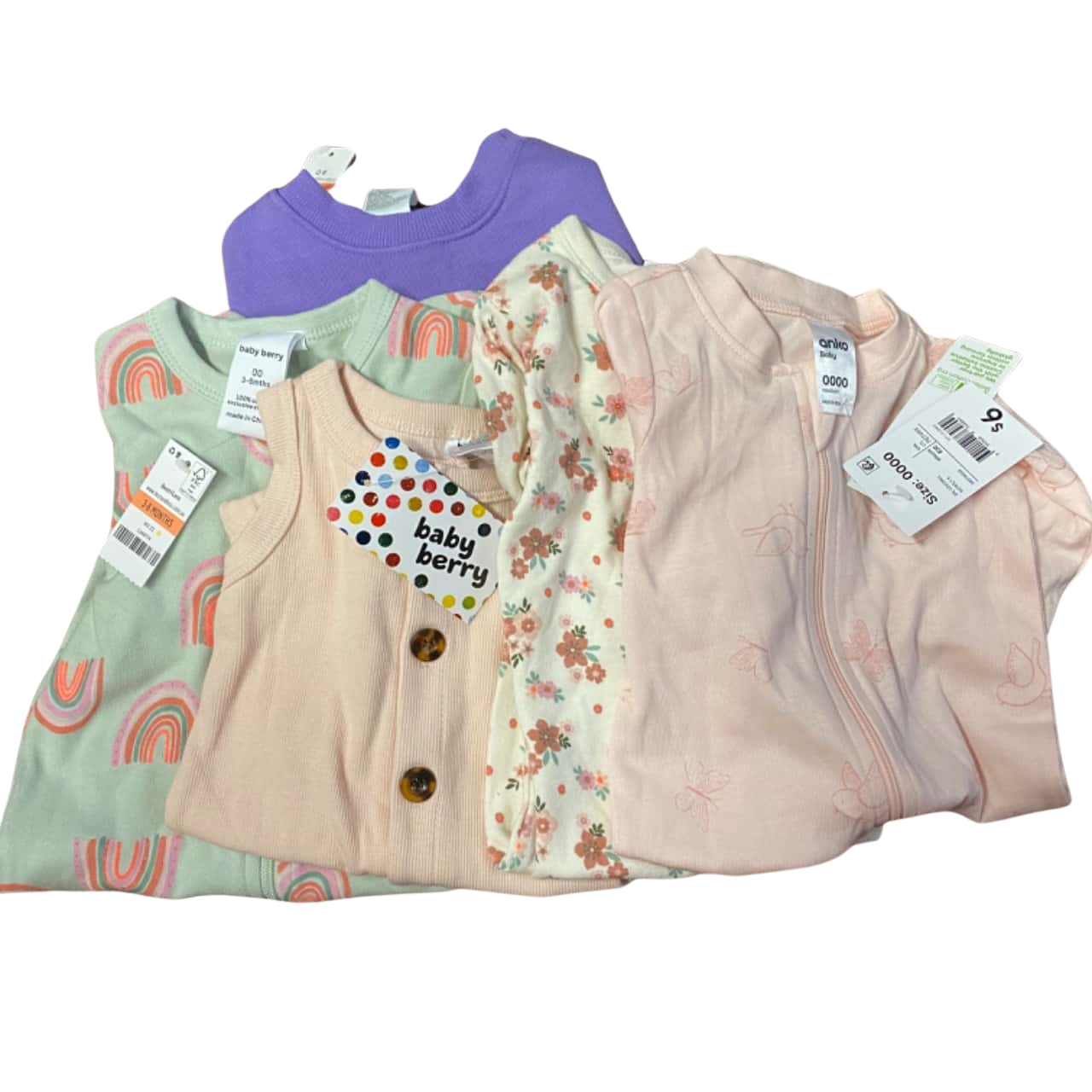 5x Baby Grow Suits Sizes 0000-00(s)