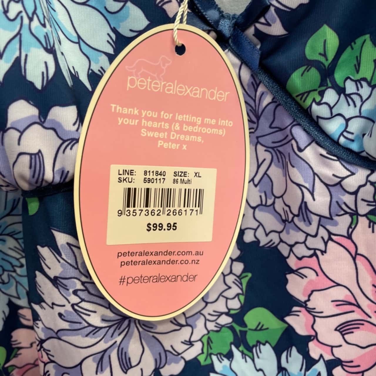 Peter Alexander Womens Size XL BNWT Floral