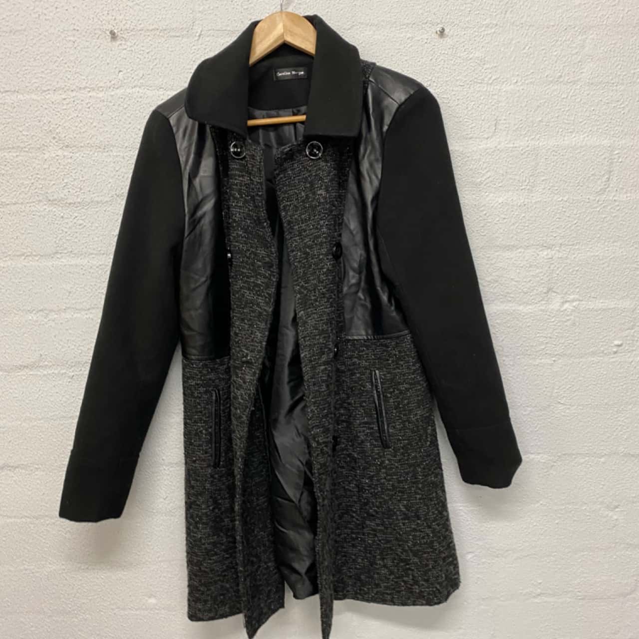 Caroline Morgan Womens Size 12 Black Coat
