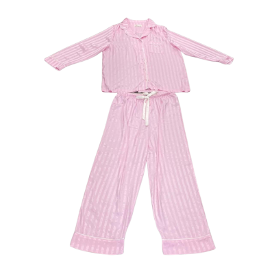 Peter Alexander Womens Size L Satin Pink Striped PJs
