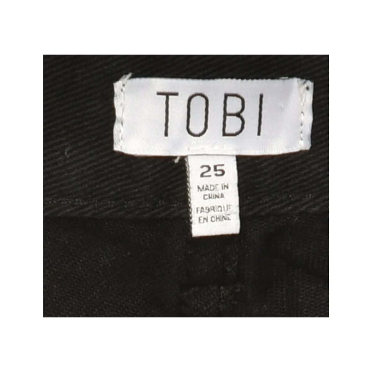 Tobi Womens Size 25 Rip Skinny Jeans Black
