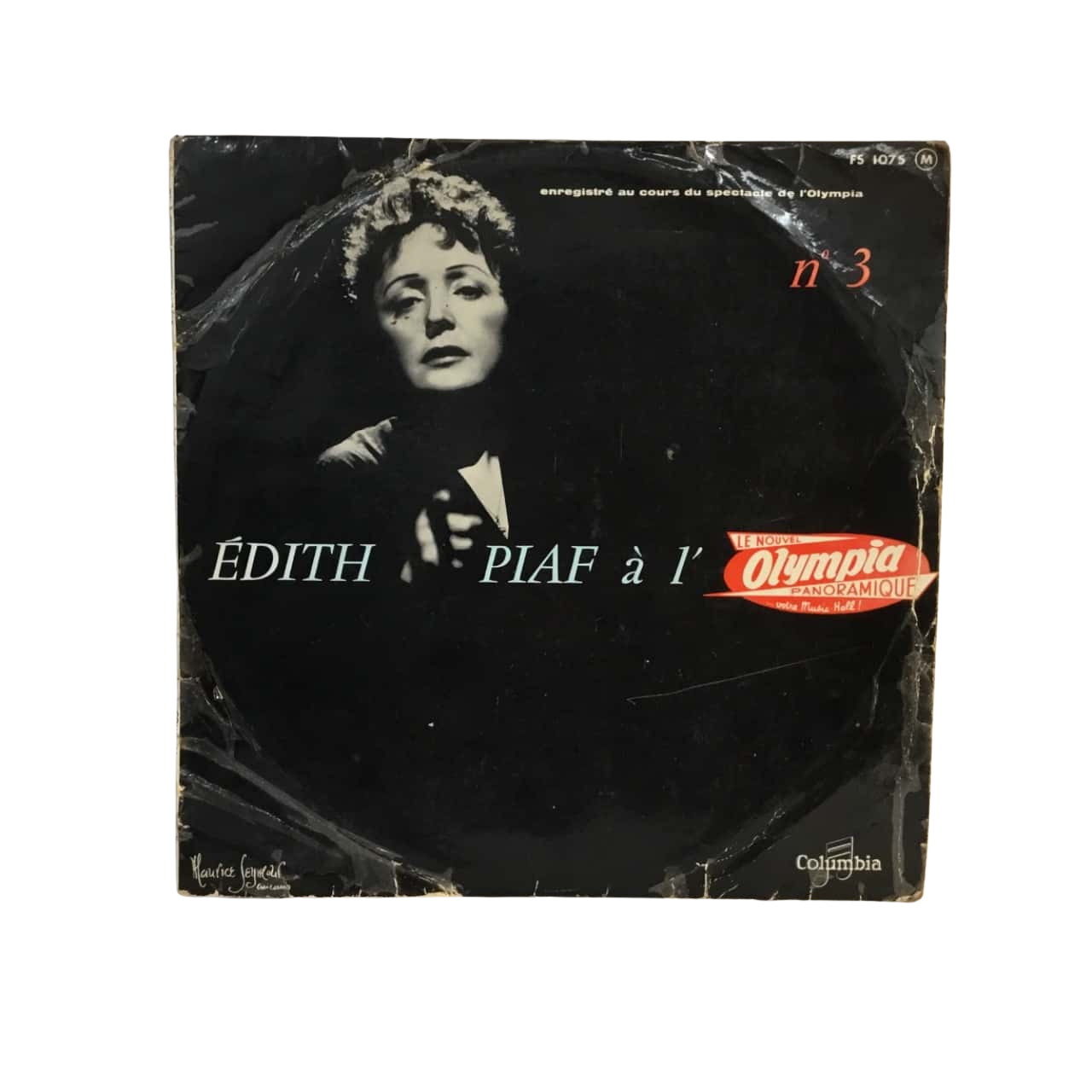 Vintage 1958 Live Recording Edith Piaf Vinyl Record