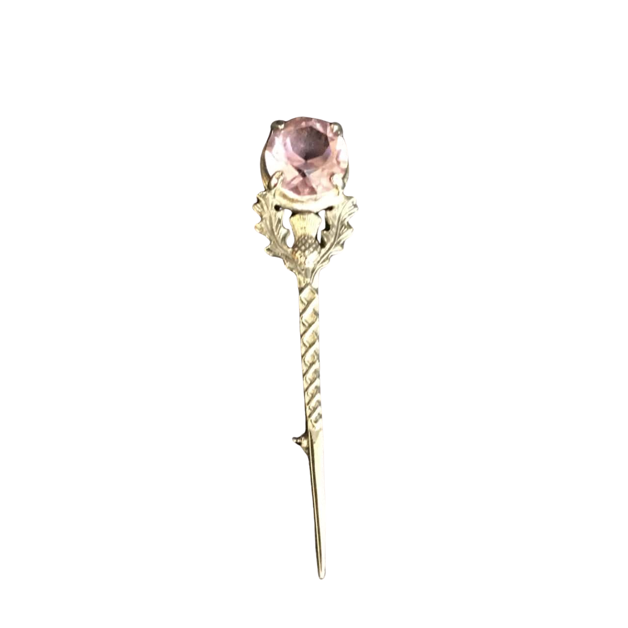 Scottish Thistle with Light Amethyst/Pewter Kilt Pin(s)
