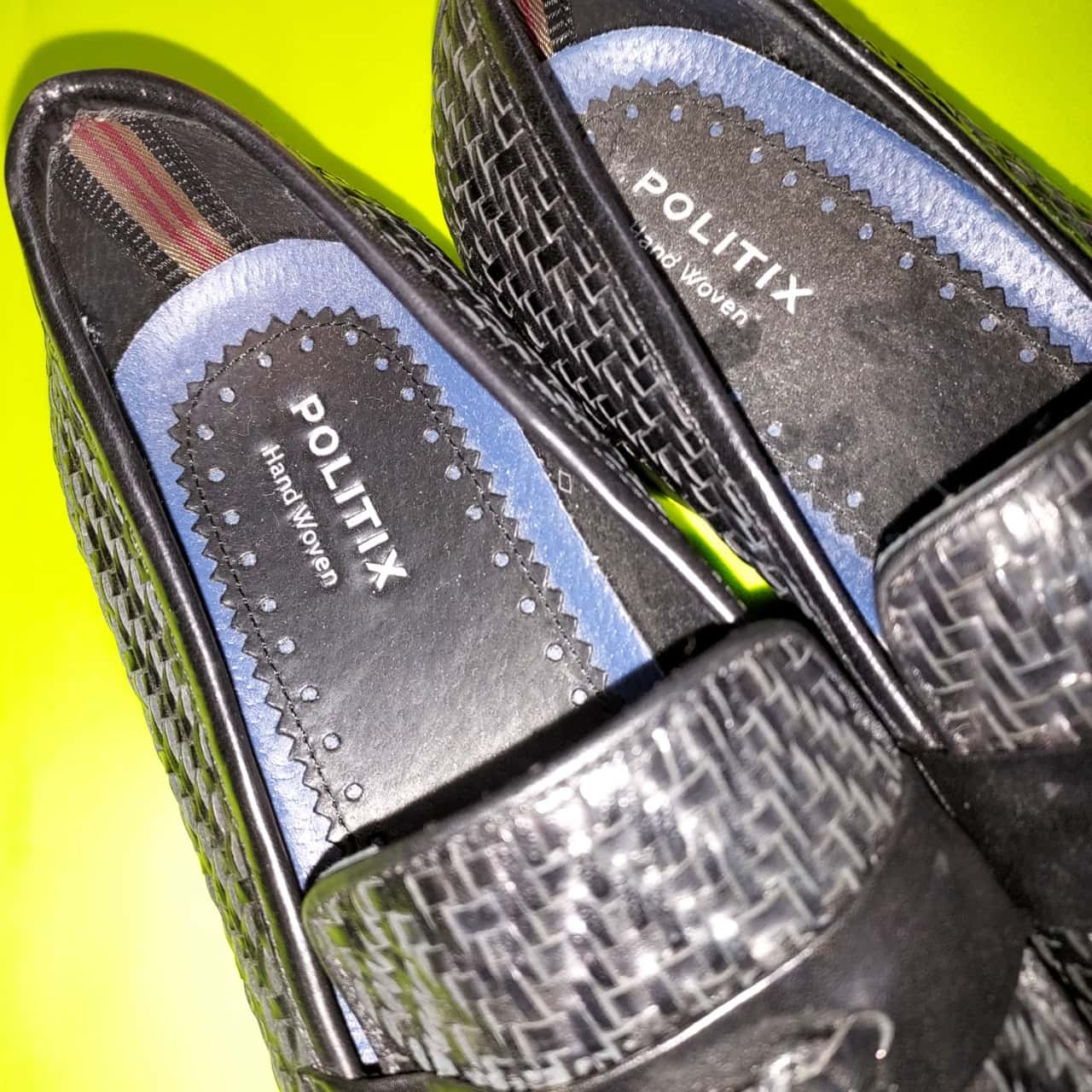 Politix Hand Woven size 42 Black Genuine Leather Very Good Condition ...