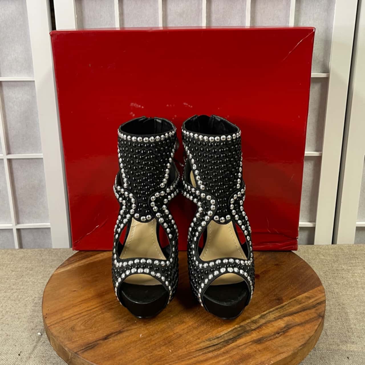 Siren 'Ashley' Satin Heels Size 5