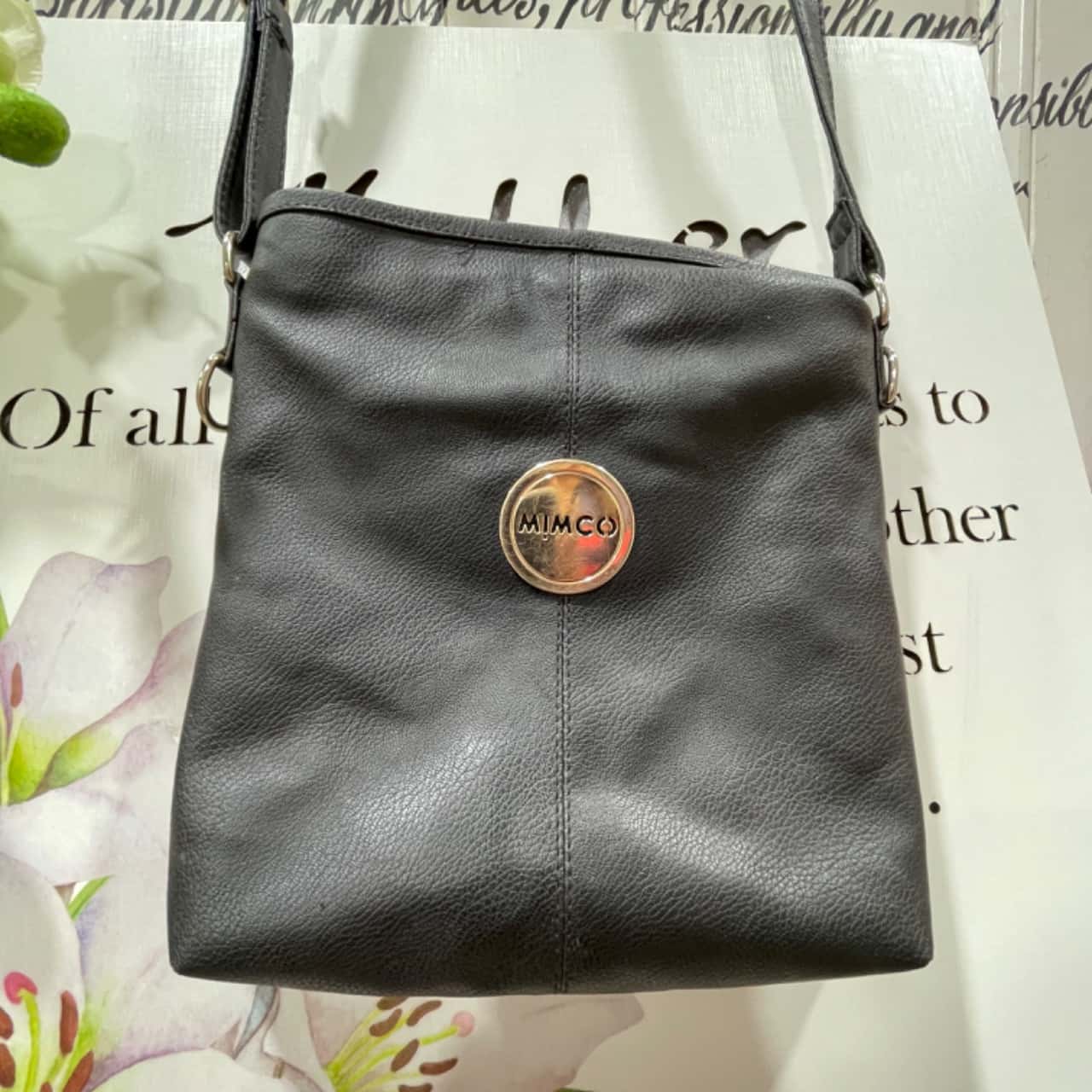 TRENDY MUST HAVE!! MIMCO BRAND!! Womens CROSS BODY BAG Black (s)