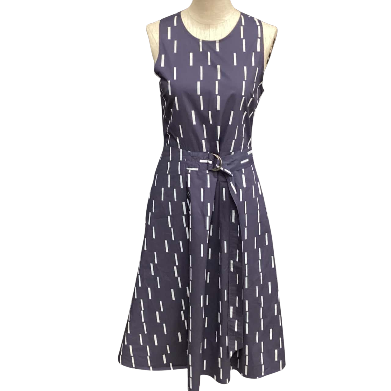 POL Clothing Size 8 Midi Sleeveless Dress Navy Blue (s)