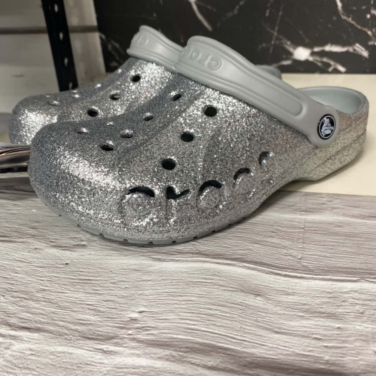 Crocs silver glitter Size 37 new (s)