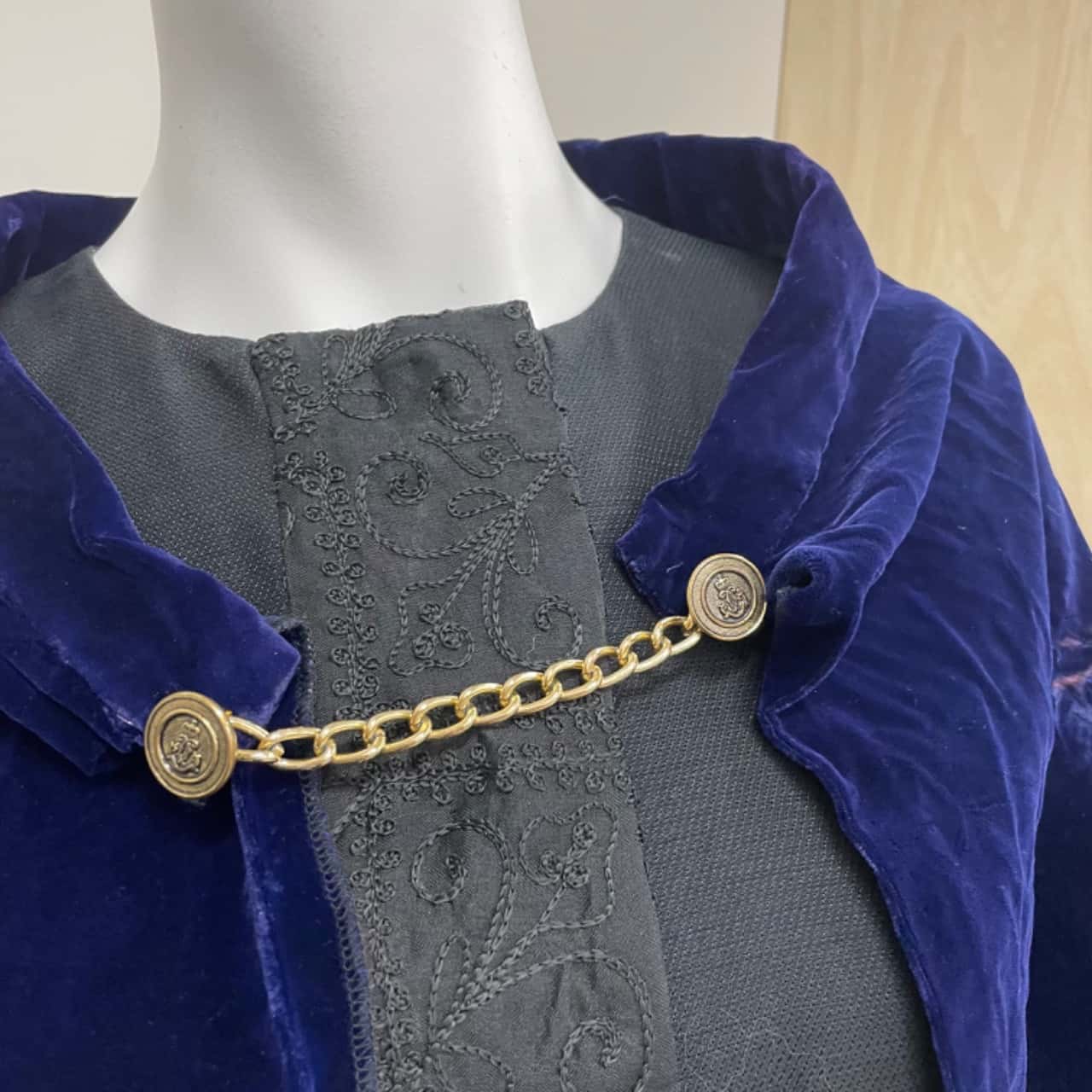 Royal Blue costume Cape with Hearts