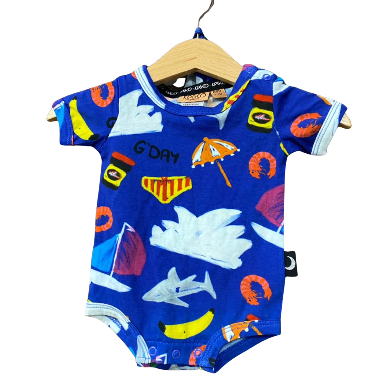 Brand New Kip&Co Kids Size 000 Onesie Blue (s)