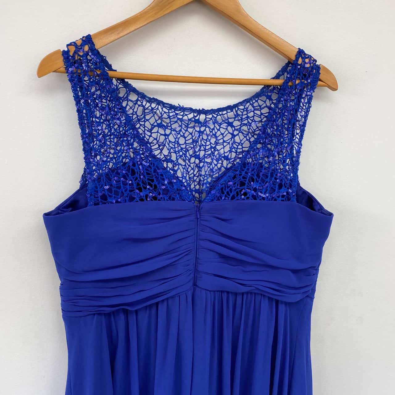 Miss Anne Navy Blue Embellished Maxi Dress Size 20