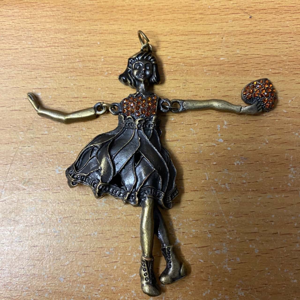 Brozne girl necklace pendant (s)