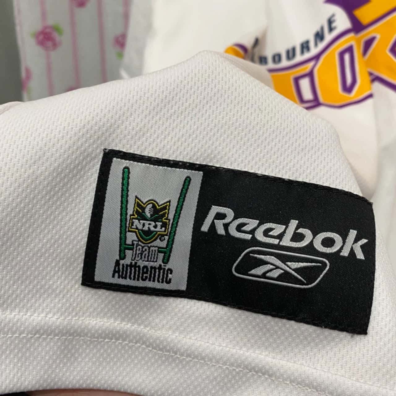 Mens MELBOURNE STORM SIZE XL Reebok Sports Jersey NRL Rugby