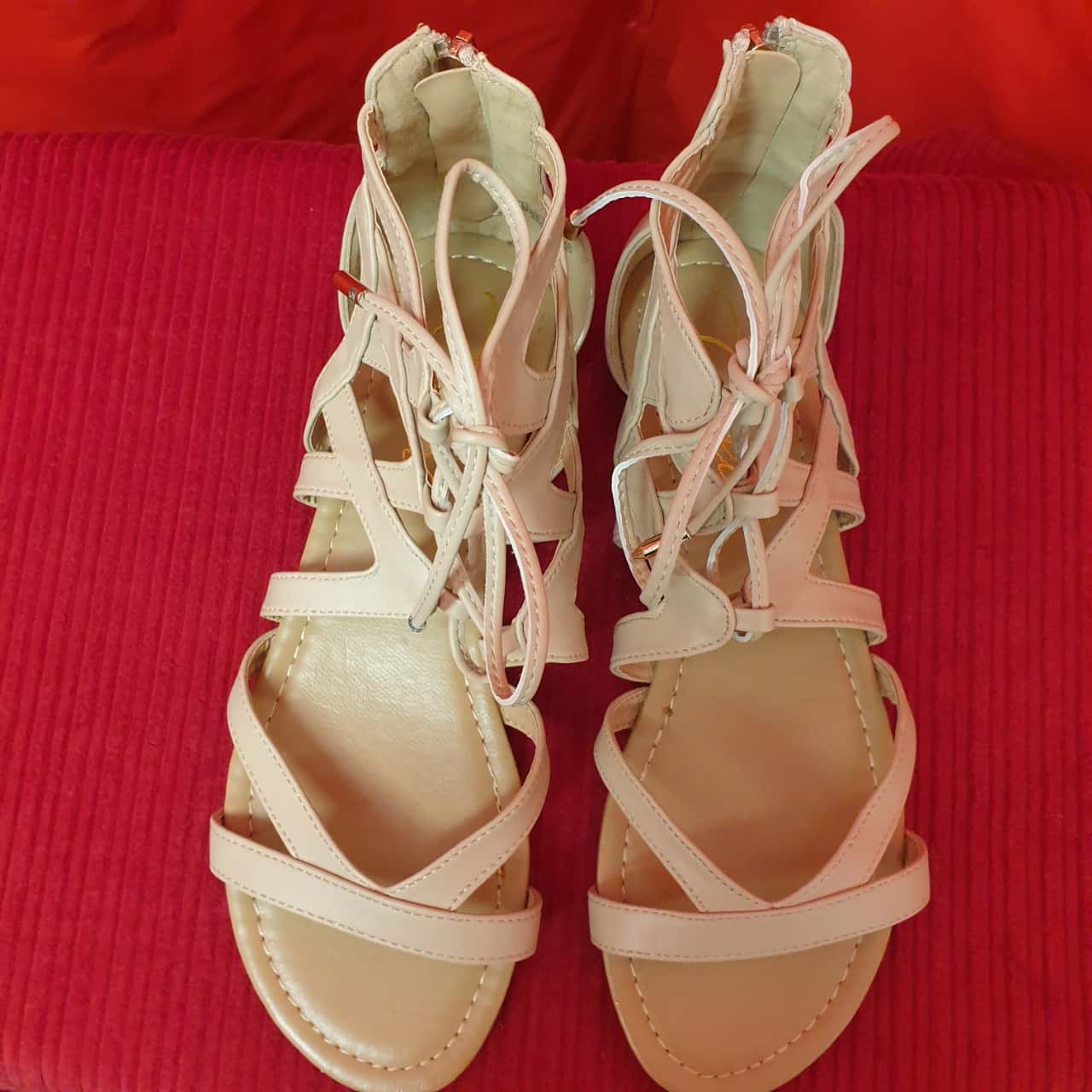 Womens Corelli size 8 Beige Lace up (Sabrina) Sandals(s)