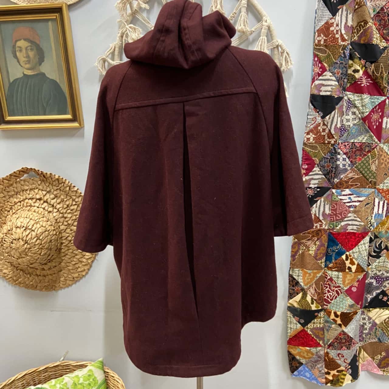 Gorman Womens Cape Hooded Jacket Size 12 Maroon (s)