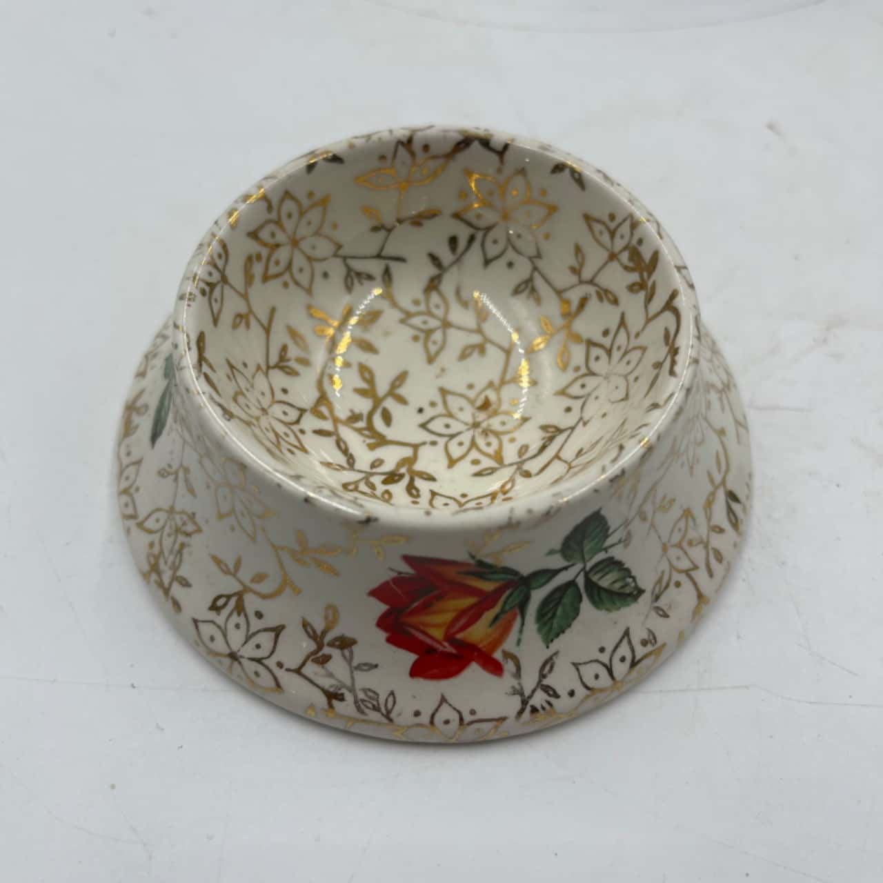 Midwinter England floral gold patterned tea sieve teabag tray(s)