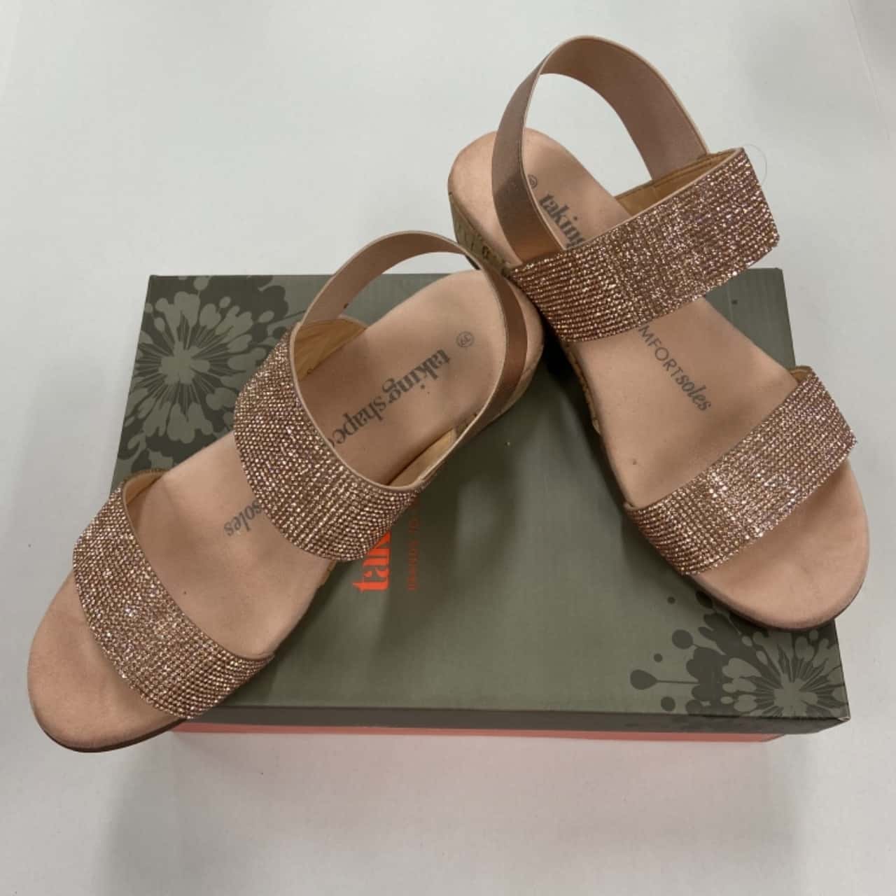 Taking Shape Womens Size 39 Copper Sandals