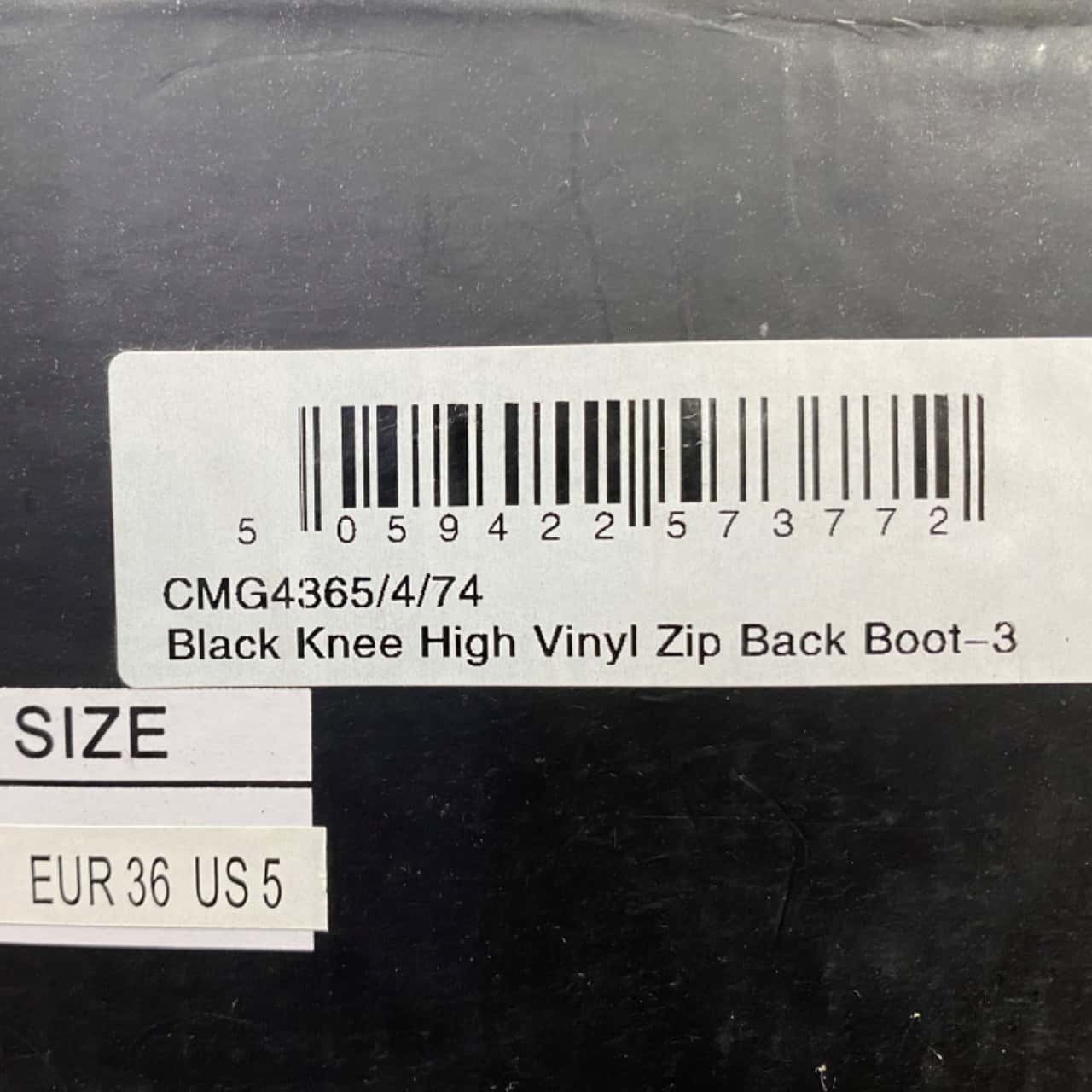 Pretty Little Thing Womens Vinyl Knee High Boots Size UK3 Black(s)