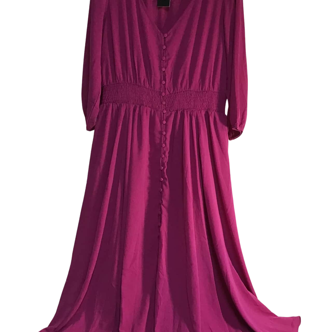 Cue Womens Size M Maxi Dress Maroon (s)