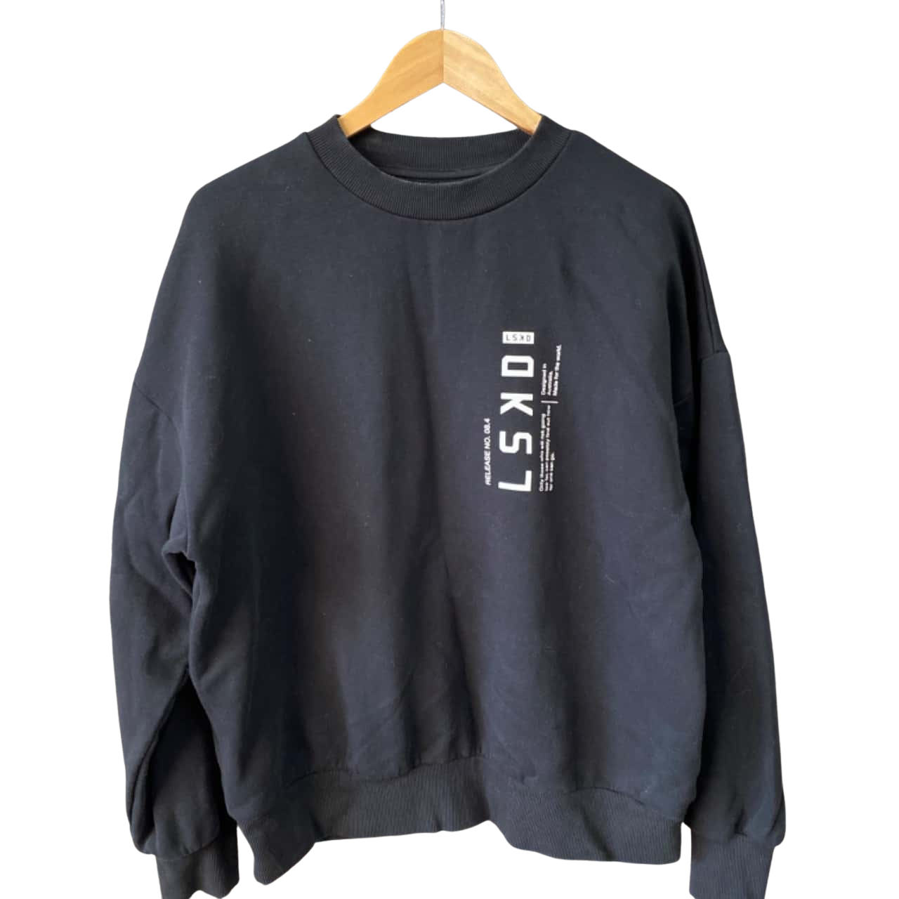 LSKD Womens Size M Crew Neck Black