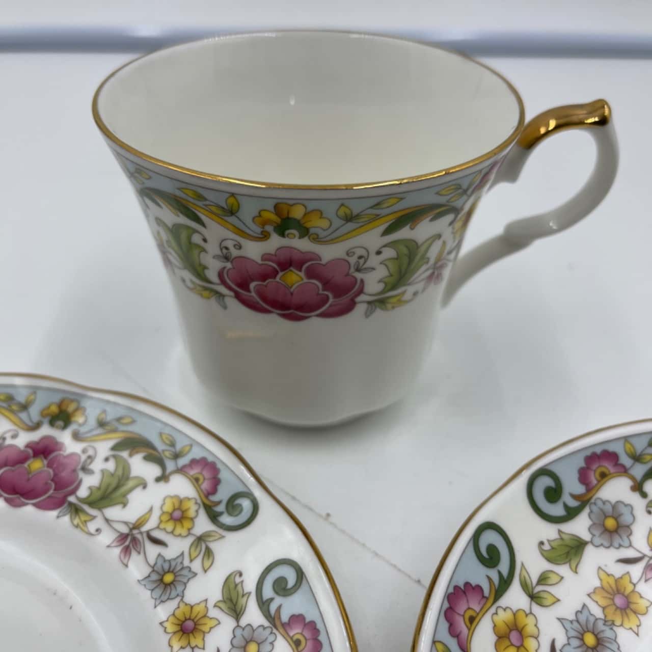 Vintage‘Springfield’ Bone China trio set cup, saucer and side plate ...