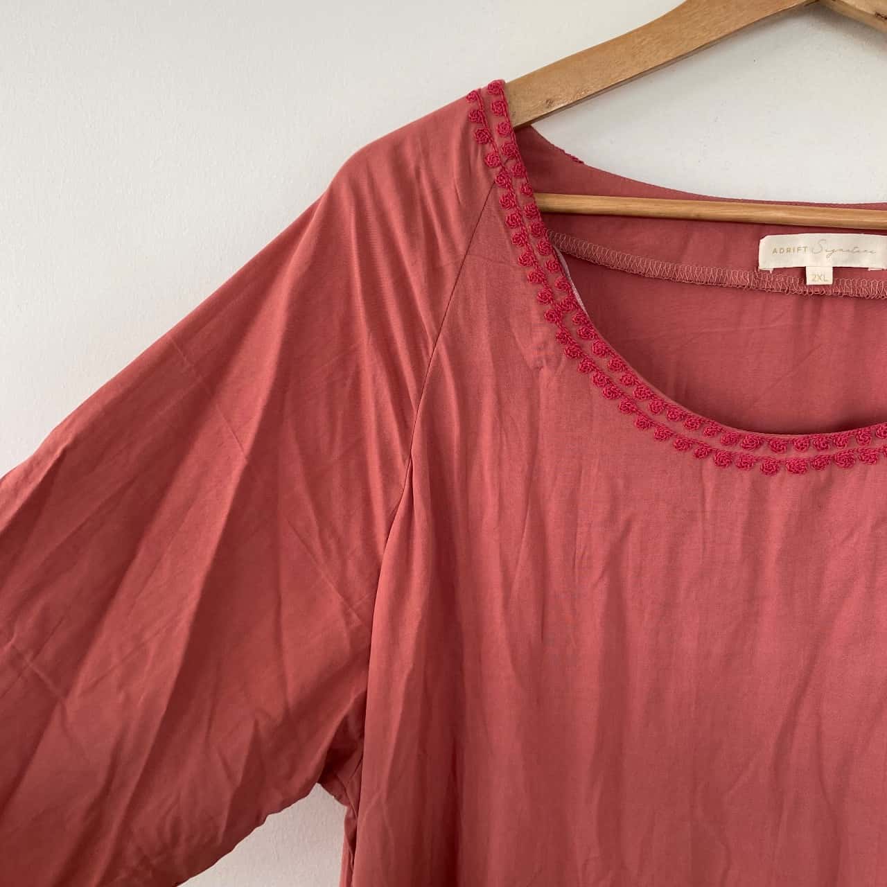 Adrift Signature Red Long Sleeve Maxi Dress Size XXL (s)