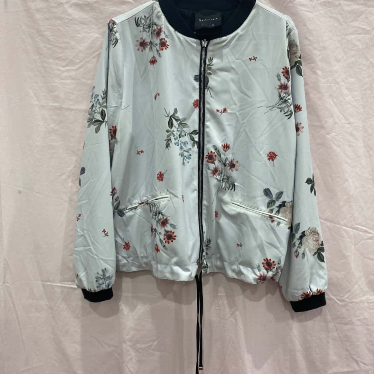 Decjuba Womens Size 14 Kathryn Printed Reversible Bomber Jacket