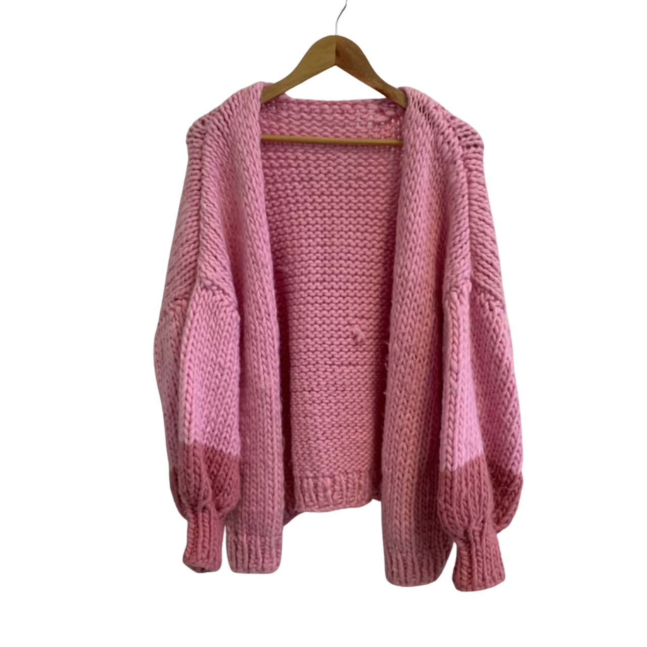 Large Handmade Pink Knit Cardigan(s)