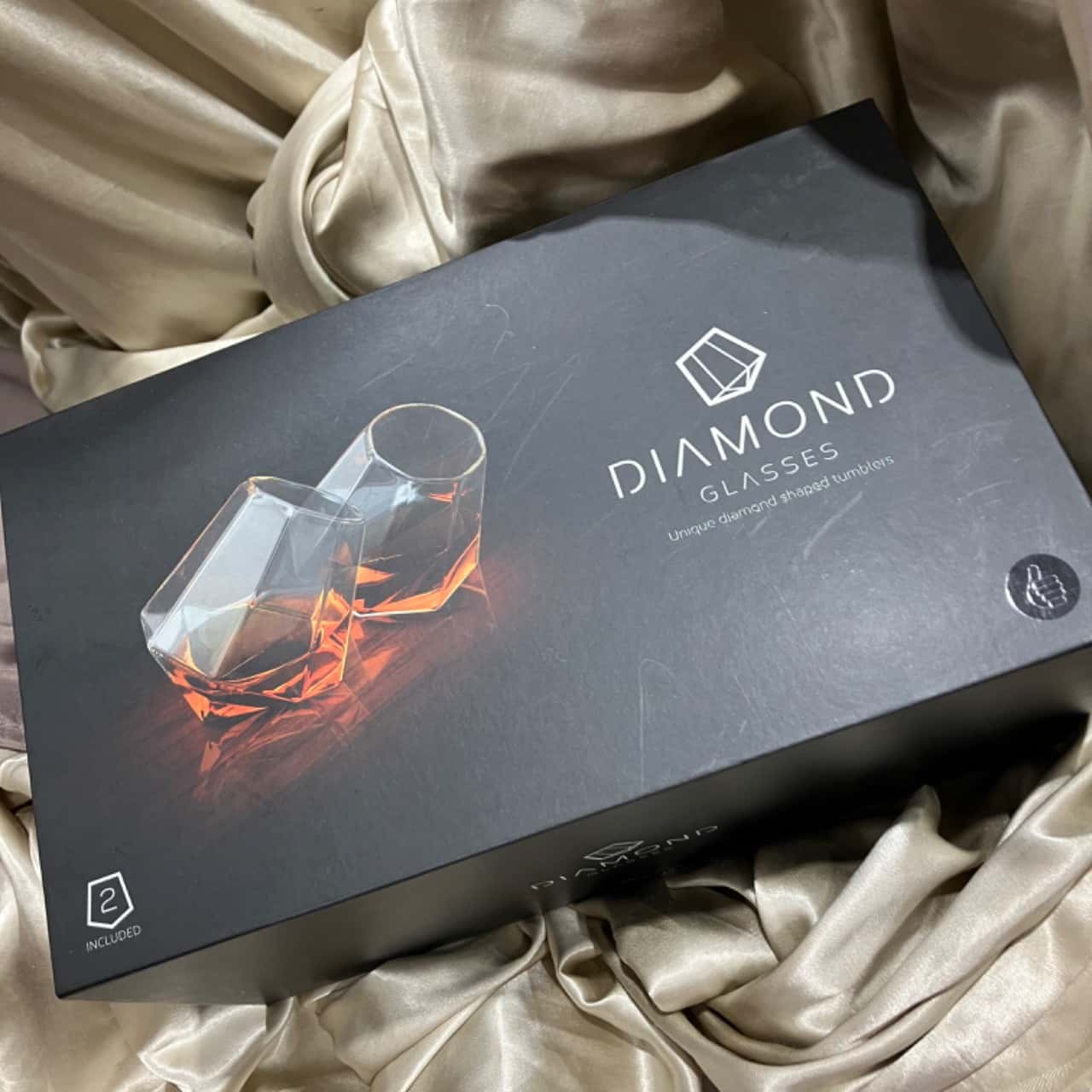 Diamond Glasses Tumblers x2