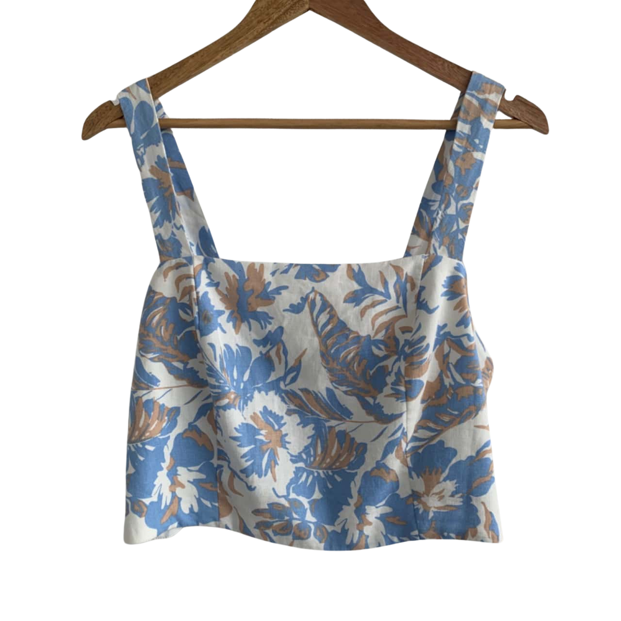 Tokito Size 14 Blue Linen Cropped Top(s)