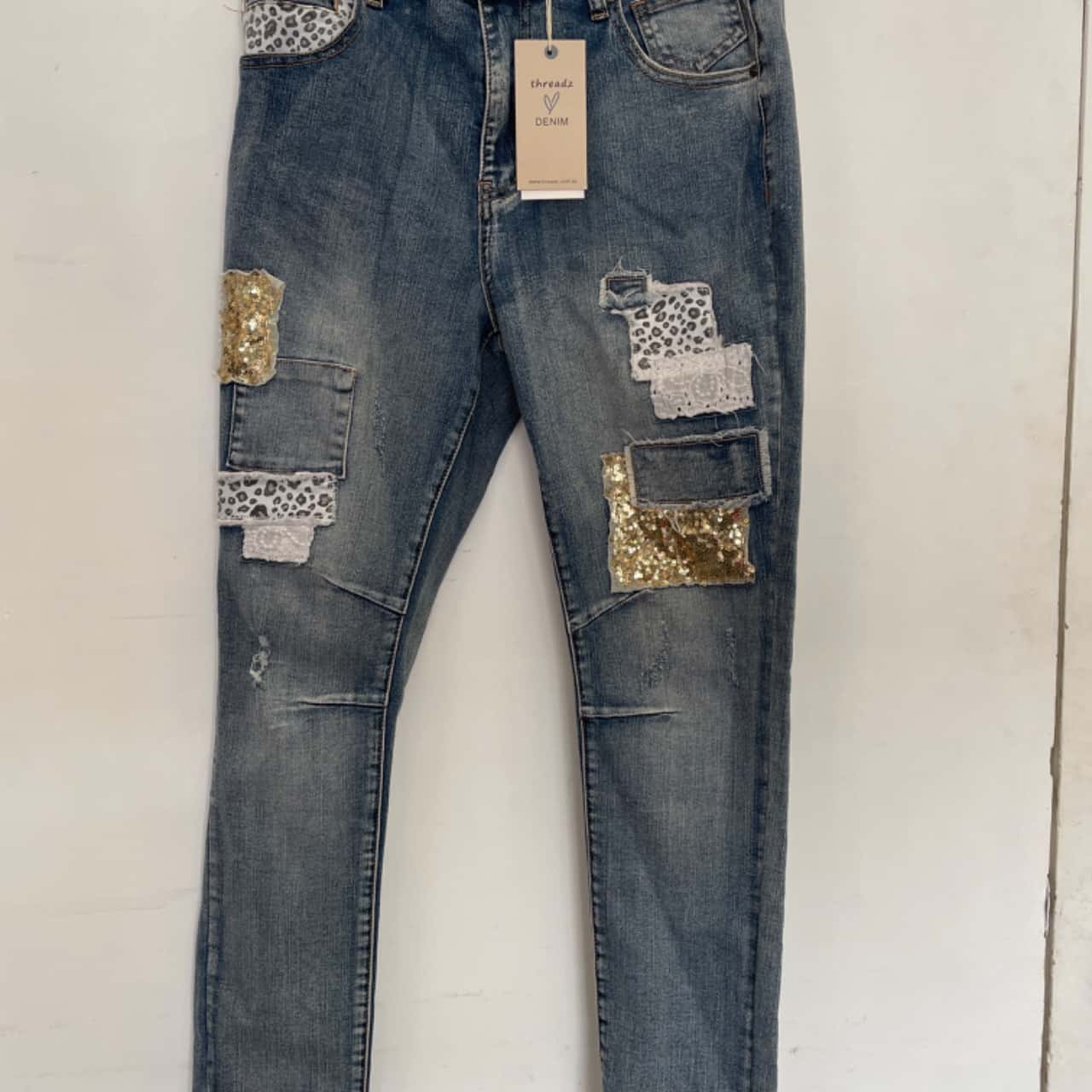 Threadz Womens Size S Blue denim jeans (s)