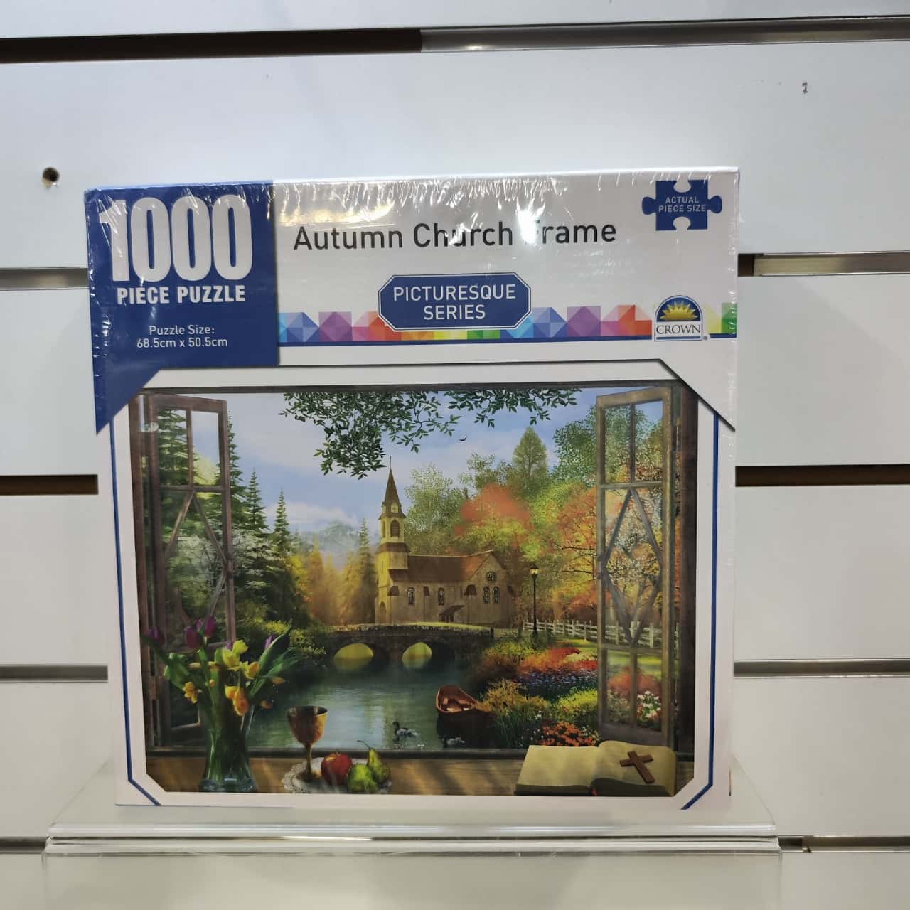 1000 pcs Puzzle Autumn Church Frame SEALED (s)
