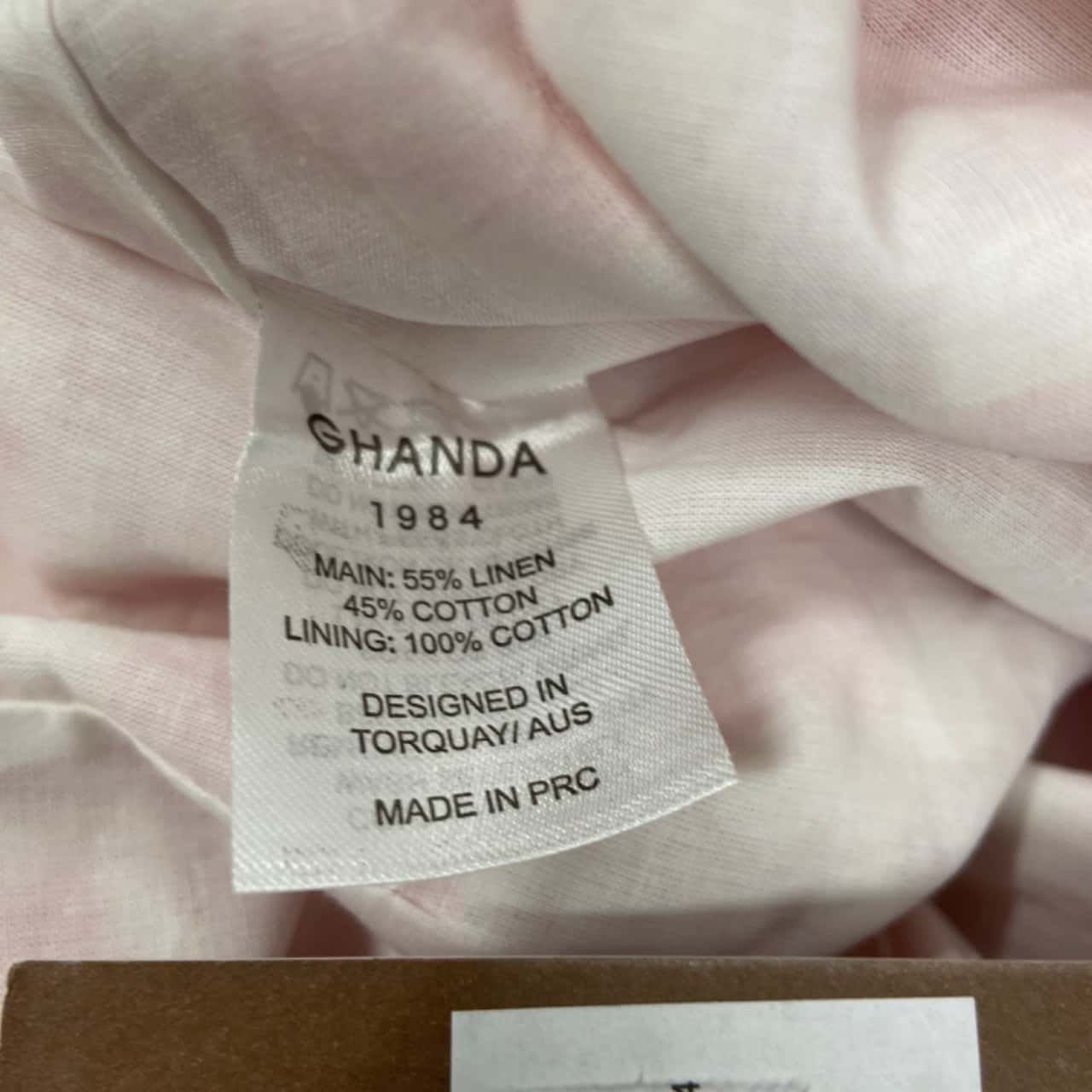 Ghanda Womens Size 14 A-Line / Midi Pink / White (s)